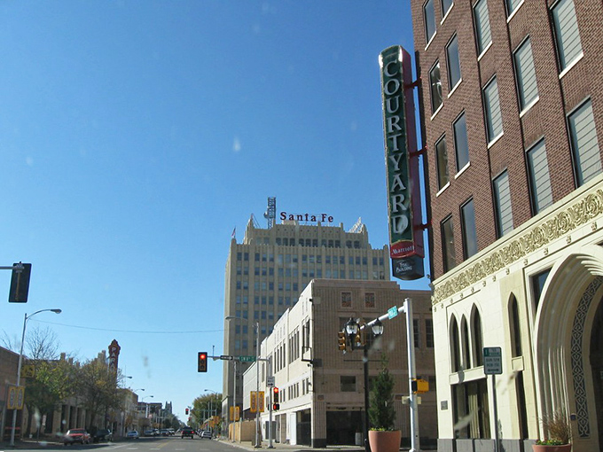 Downtown Amarillo stretches beneath that famous big sky, where historic buildings stand proud like characters in a Western film.