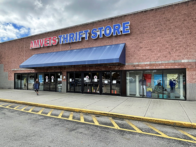 Look at this beauty - Amvets sprawls across serious real estate like a thrift store that means business.