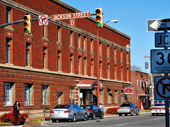 Downtown Athens showcases classic brick buildings along Jackson Street &ndash; small-town charm with prices from a different era!