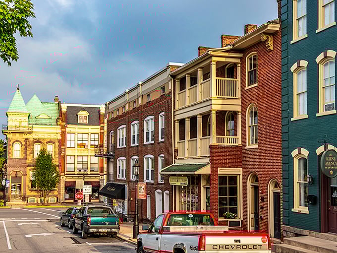Bellefonte's Victorian streetscape unfolds like a perfectly preserved postcard from America's golden age of architecture.