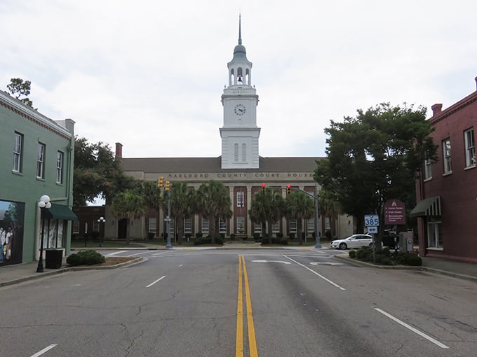 Downtown Bennettsville's historic courthouse stands like a proud sentinel, watching over tree-lined streets that whisper Southern stories.