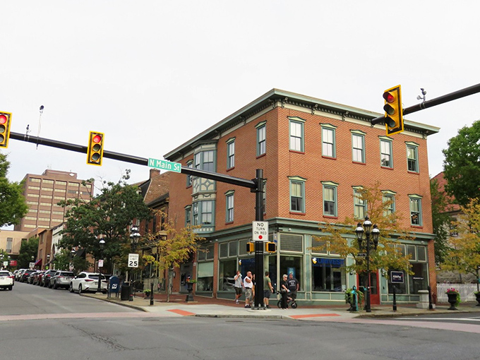 Historic brick buildings line Bethlehem's charming streets, where small-town warmth meets big-city amenities without the sticker shock.
