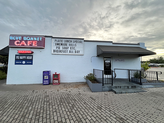 That classic diner sign promises breakfast magic - sometimes the best treasures hide in plain sight.