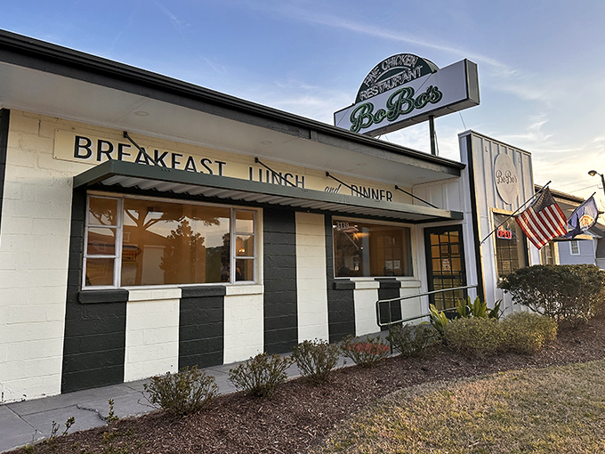 Classic charm meets comfort food &ndash; BoBo's timeless exterior promises the kind of fried chicken your taste buds remember.