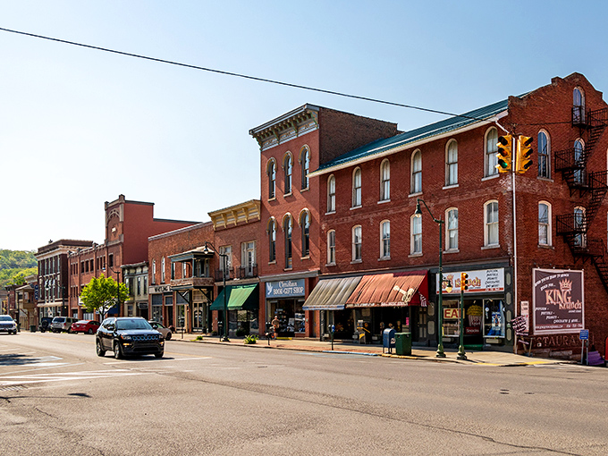 Those red brick beauties aren't just buildings - they're time machines disguised as storefronts.