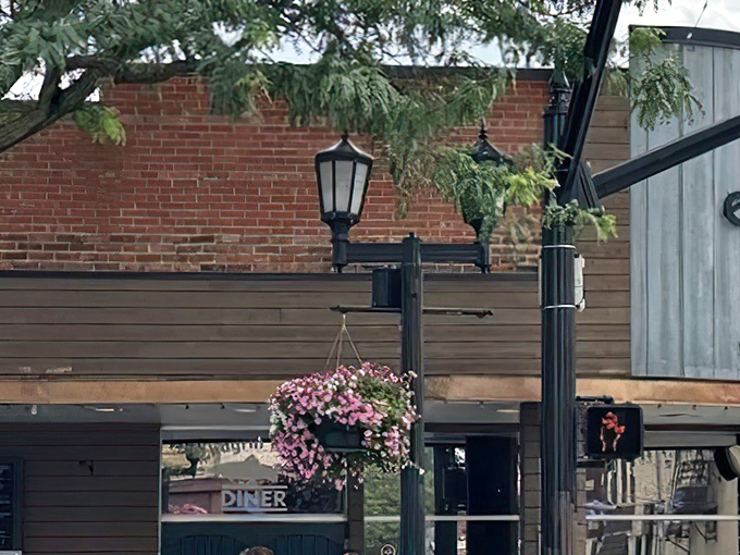 Sometimes the best treasures hide behind hanging flower baskets and weathered brick walls.