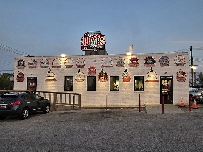 Look at that wall of BBQ awards &ndash; it's like a hall of fame for meat lovers everywhere.