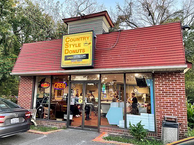 That yellow sign promises good things, and brother, it delivers on every sweet promise. 