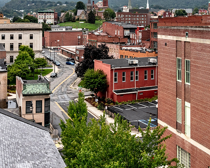 Cumberland's historic downtown unfolds like a storybook of brick and charm. Those mountain views in the background? That's your new backyard!