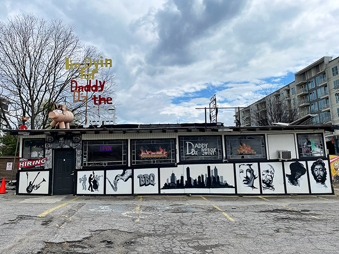 Street art meets smoky perfection at this colorful barbecue joint that wears its personality on every wall.