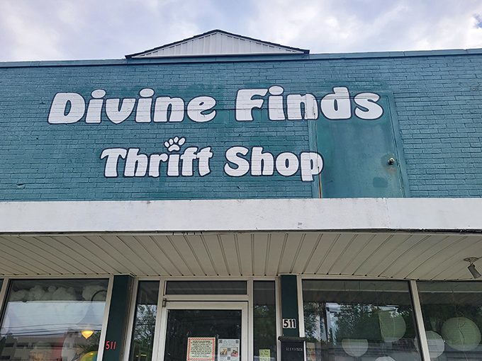 That turquoise facade promises treasures inside - like a beacon calling all bargain hunters home.