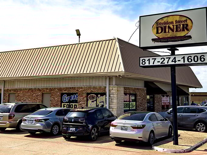 Division Street Diner's brick exterior and packed parking lot tell the story - when locals know, they show up in droves.