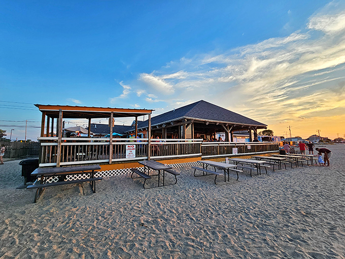 Sunset paradise found! Dock's Beach House lets you wiggle your toes in the sand while feasting on Lake Erie's finest catches.