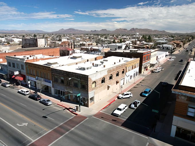 Downtown Douglas whispers tales of penny-pinching paradise, where historic brick buildings house budget-friendly treasures under that endless Arizona sky.
