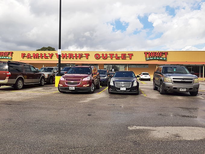 That classic thrift store exterior promises treasures inside - like a garage sale that never ends.