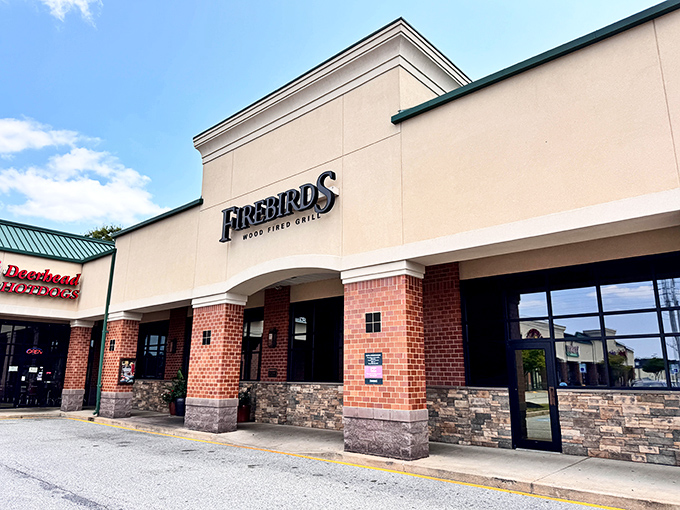 Firebirds' brick and stone exterior promises what lies within&mdash;a wood-fired adventure for your taste buds!