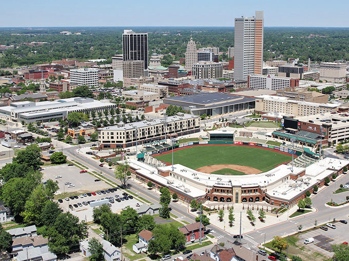 Fort Wayne's downtown skyline rises like a Midwest metropolis with small-town heart and big-city dreams.