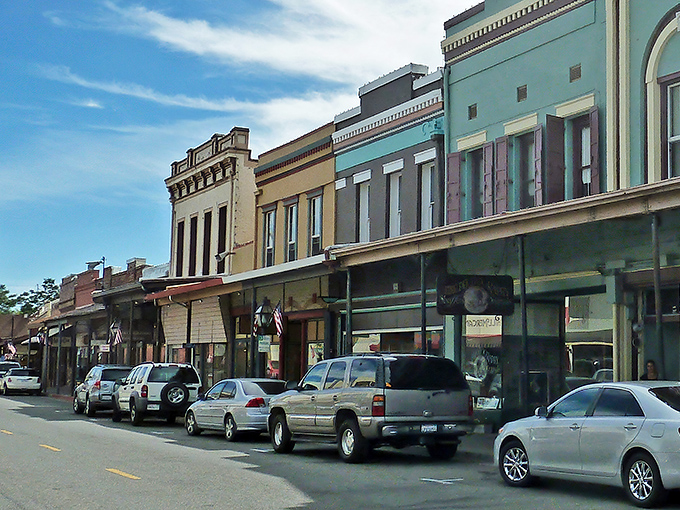 Main Street magic happens when historic brick buildings line up like old friends sharing stories from the Gold Rush days.