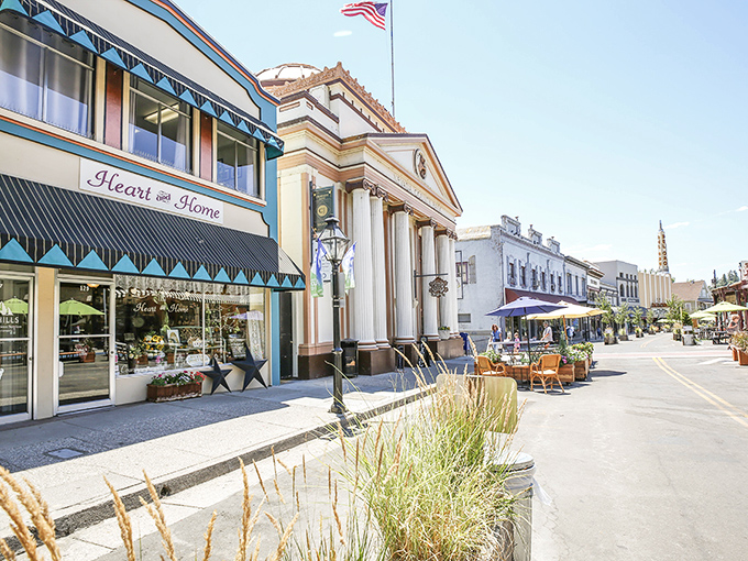 Sunshine and history shake hands on Grass Valley's main drag, where "Heart and Home" isn't just a store name&mdash;it's the town's unofficial motto!