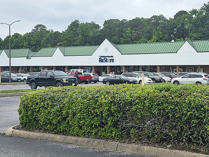 The Habitat ReStore's unassuming exterior hides a warehouse of wonders. Like finding the TARDIS of home goods&mdash;bigger on the inside!