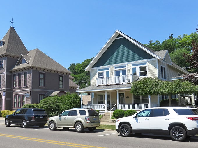 Harbor Springs' Victorian homes line up like elegant ladies at a garden party, each one prettier than the last.