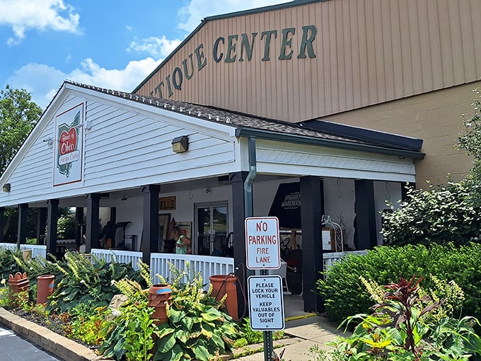 This charming exterior welcomes treasure hunters like a friendly neighbor inviting you in for coffee.