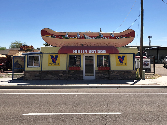 That giant hot dog on the roof isn't just decoration&mdash;it's a delicious promise waiting to be fulfilled.