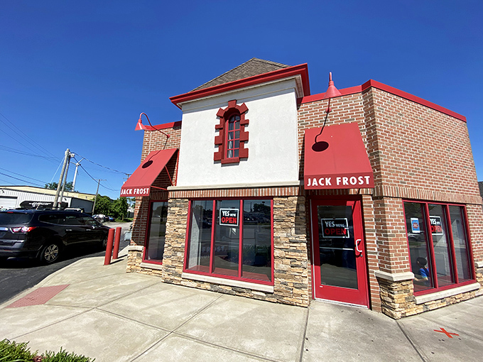 Jack Frost's brick and stone facade promises the kind of comfort food that makes Cleveland mornings worth waking up for.