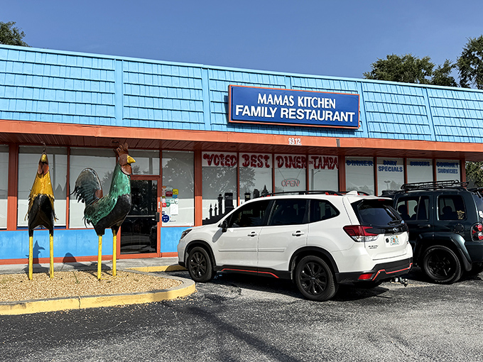 Those colorful roosters aren't just decoration &ndash; they're promising you'll crow about this breakfast experience.