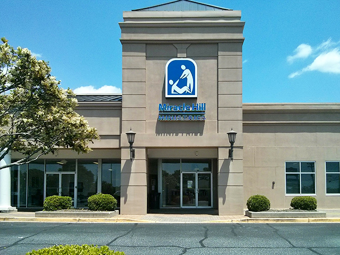 That clean, modern storefront promises treasure hunting adventures that would make any bargain hunter's heart skip a beat.