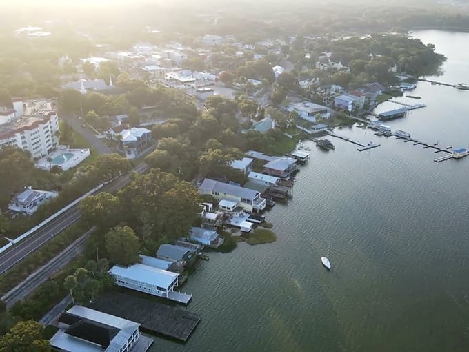 Mount Dora's waterfront homes create a picture-perfect lakeside community that feels like a Norman Rockwell painting come to life.