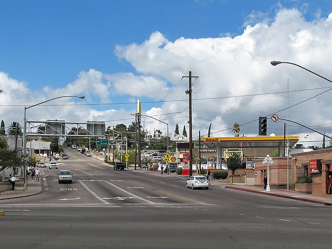 Nogales: Main street simplicity at its finest. Where everyday errands become peaceful adventures under that endless Arizona sky.