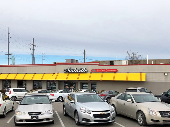 That classic yellow awning signals serious sandwich territory - like a beacon for hungry souls.