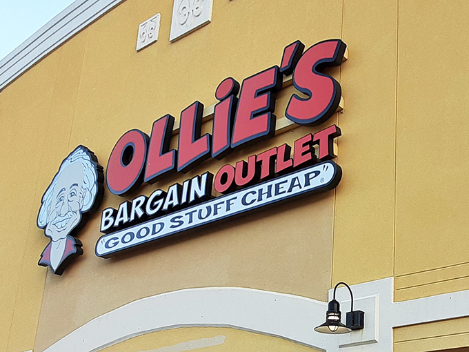That cheerful mascot face promises "Good Stuff Cheap" &ndash; and boy, does Ollie's deliver on that promise with gusto!