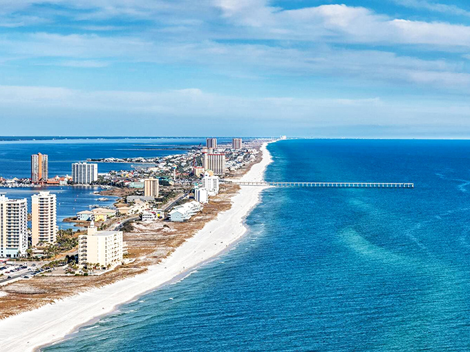 Pensacola's sugar-white beaches stretch endlessly, making other coastal towns look like they're trying too hard.