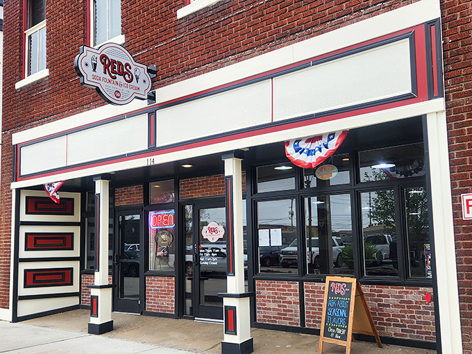 That classic red brick charm says "come on in" louder than any neon sign ever could.