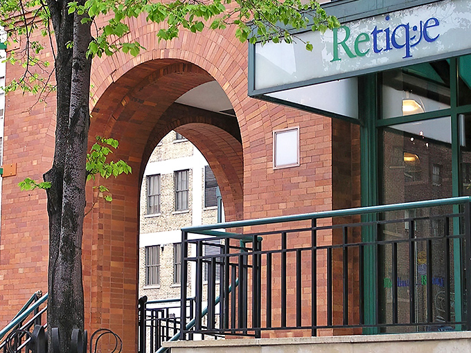 That beautiful brick archway welcomes you like an old friend with excellent taste in architecture.