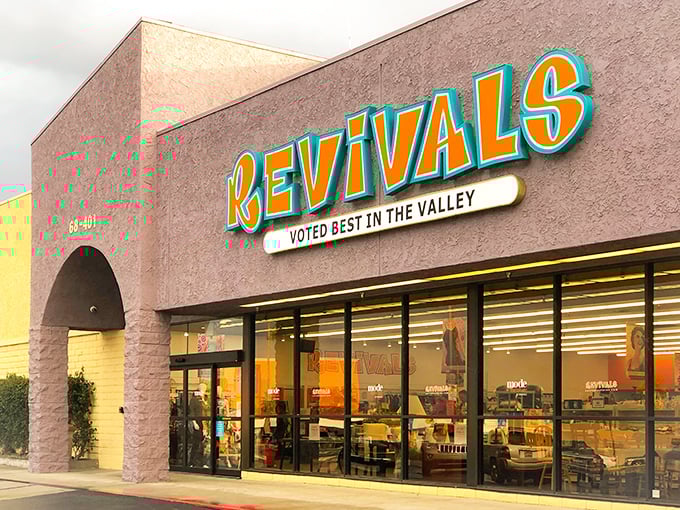 That bright orange "REVIVALS" sign practically shouts "treasure hunt ahead!" - and boy, does it deliver on promises.