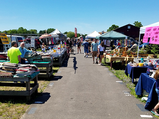Treasure hunters navigate the bustling aisles of Rice's Market, where one person's castoffs become another's prized possessions.