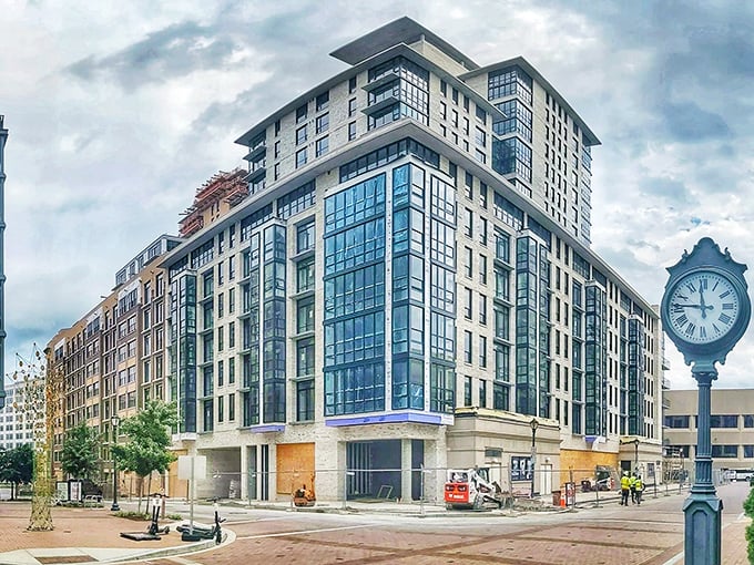 Modern glass and steel meet urban convenience in Rockville. Retirement never looked so metropolitan!