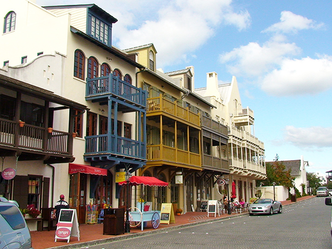 Colorful balconies that look like they're auditioning for a Wes Anderson movie. European charm without the jet lag!