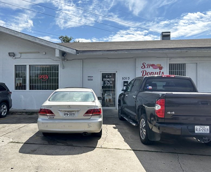 Sometimes the best treasures hide behind the most unassuming facades - pure donut magic awaits inside.