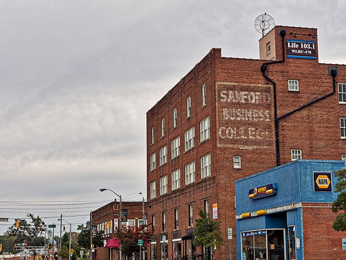 Sanford's downtown brick buildings stand like proud sentinels, whispering stories of simpler times when quality mattered.