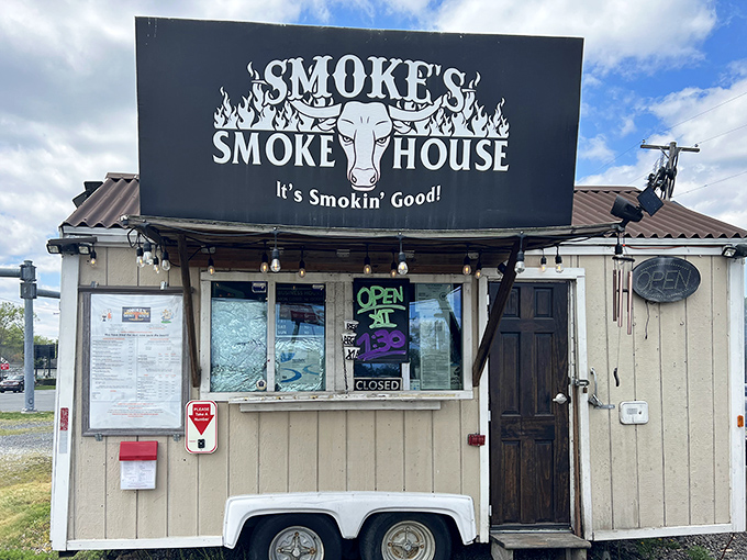 Sometimes the best barbecue comes from the most unassuming places - this trailer knows its business.