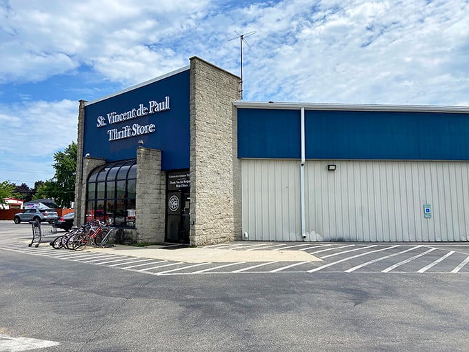 This blue and stone fortress of finds beckons bargain hunters like a beacon of hope.