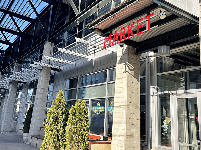 Like finding a hidden treasure chest, this modern market facade promises fresh catches just steps away from downtown Milwaukee.