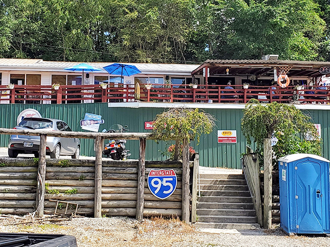 A hidden gem perched above the water, this unassuming green building houses seafood treasures that would make Neptune himself jealous.