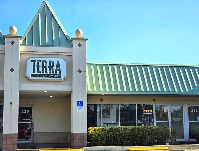 Terra Craft's welcoming storefront promises sandwich artistry behind that distinctive green roof &ndash; and boy, does it deliver!