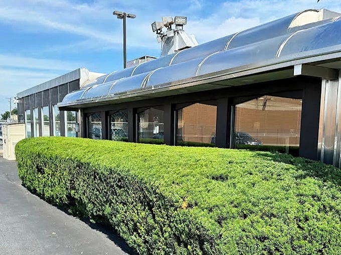 The Dining Car's gleaming silver exterior isn't just eye candy – it's a shiny promise of the delicious comfort food treasures waiting inside.