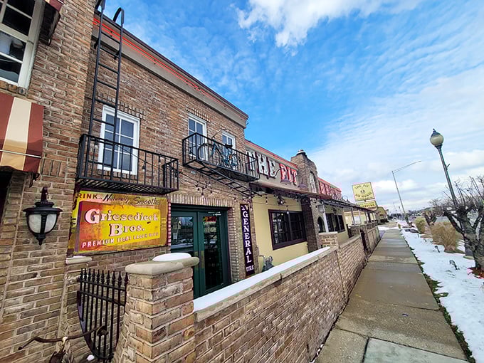 The Pit Rib House looks like it's been serving BBQ since before color TV was invented. That brick facade has absorbed decades of smoky goodness!